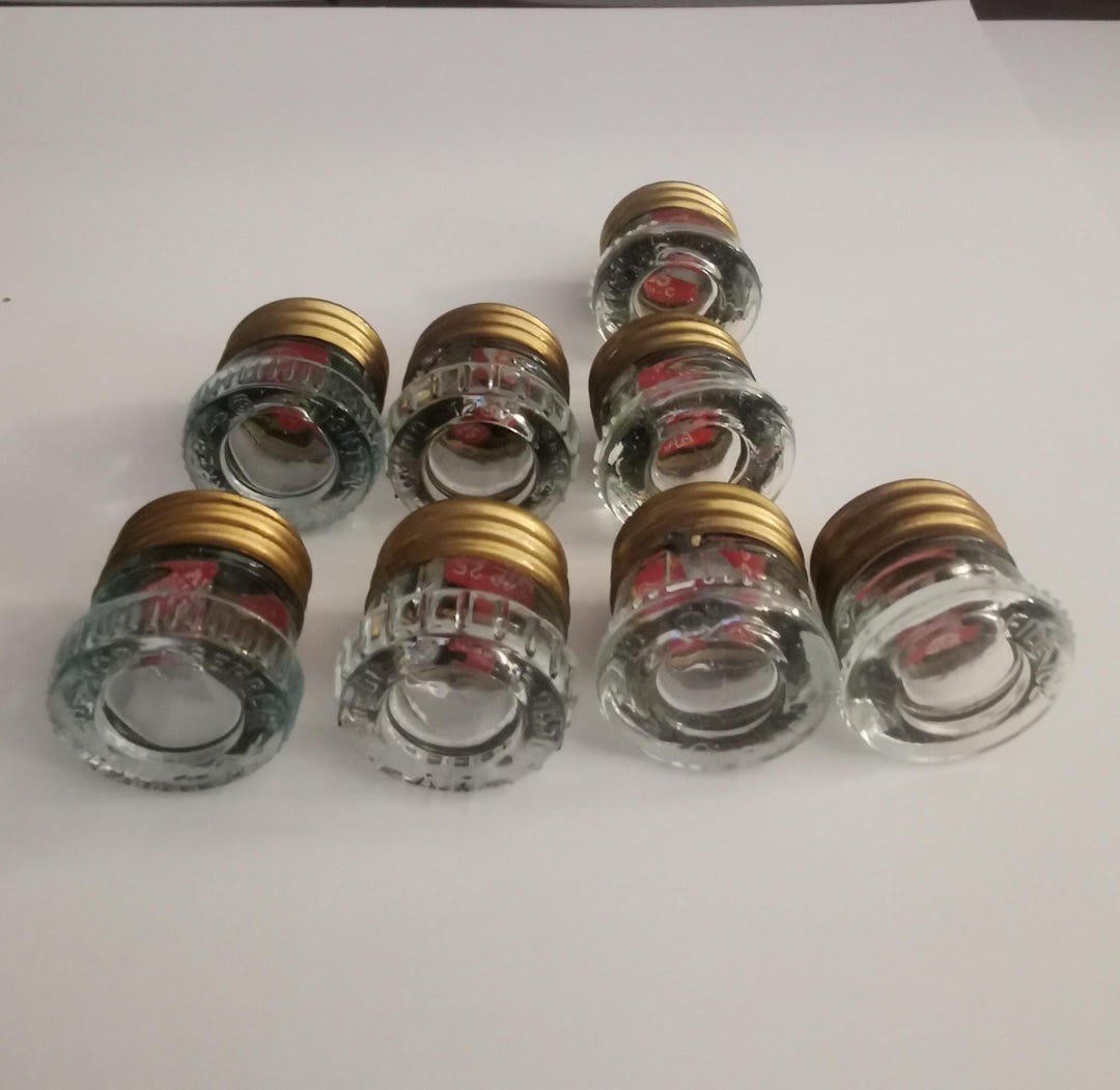Glass Plug Screw in Fuses, Lot of 8, Ferraz Shawnut, Leviton, Smith ...