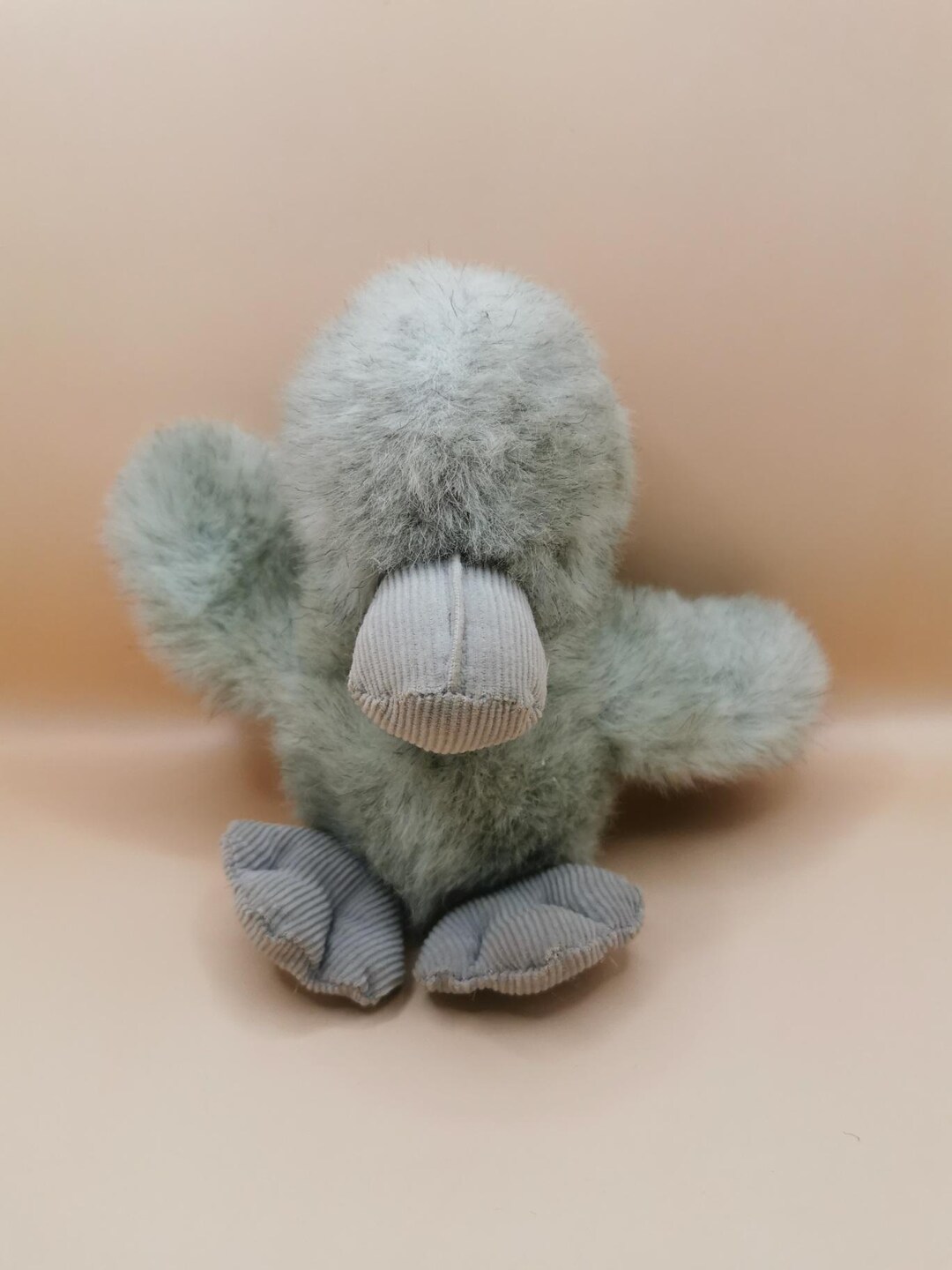 Vintage 1978 Gund Goony Bird Plush: Grey Corduroy Duck Stuffed Animal ...