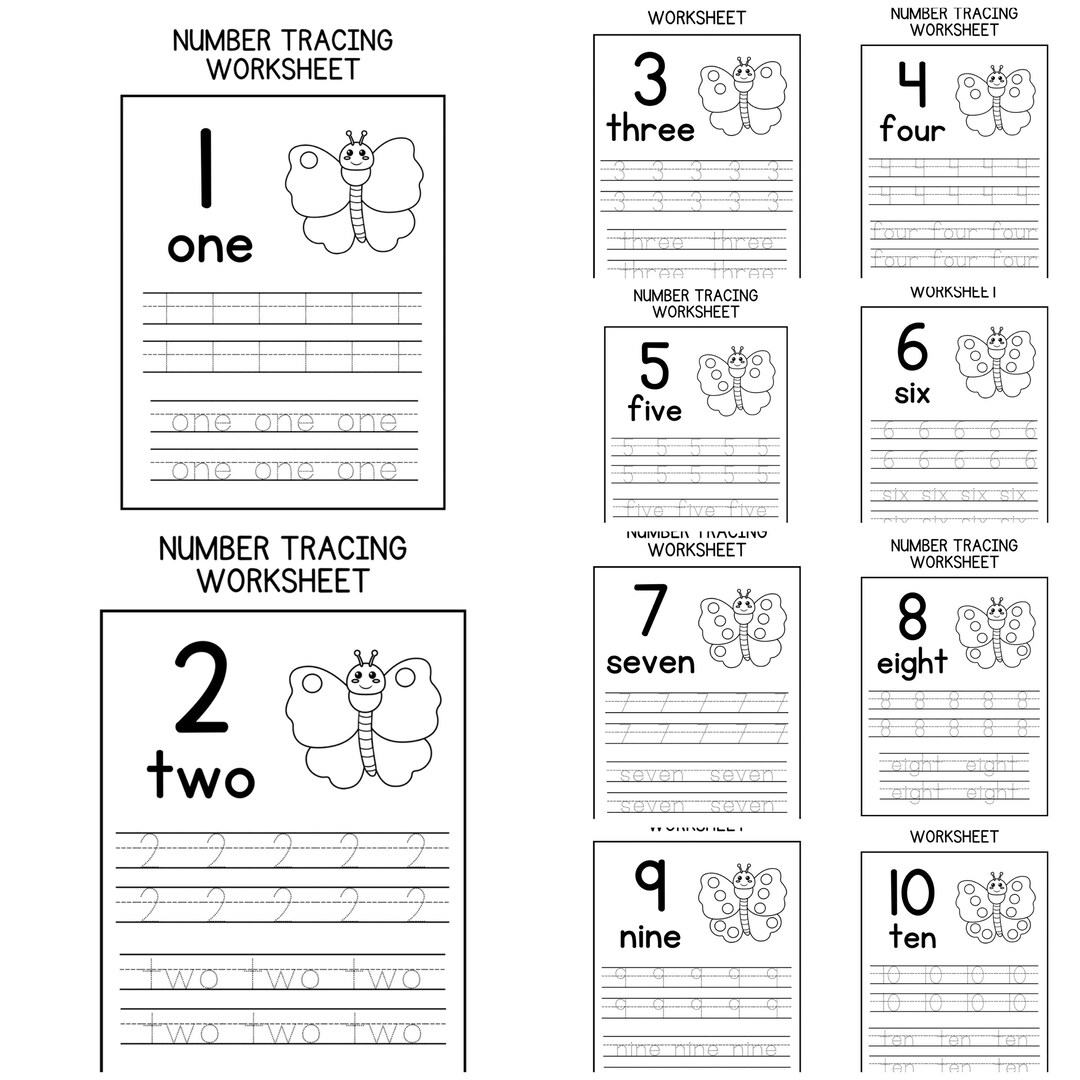 Kindergarten Math Printable Worksheets - Etsy
