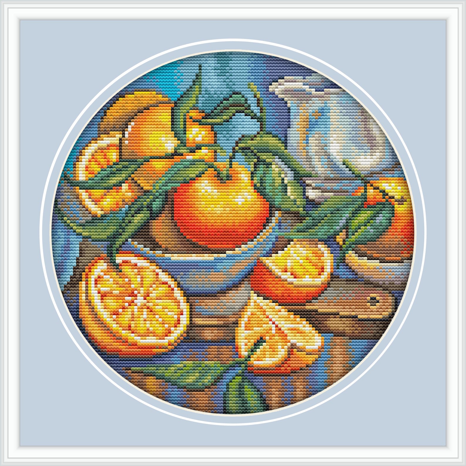 Orange Cross Stitch Pattern Kitchen Cross Stitch Pattern Counted Cross ...