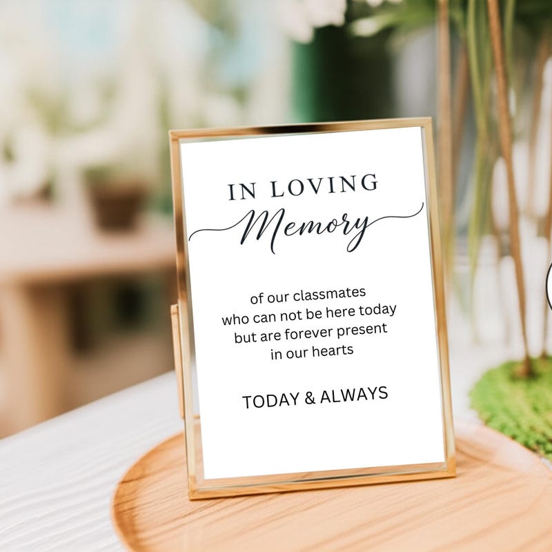 Class Memorial Poster - Etsy