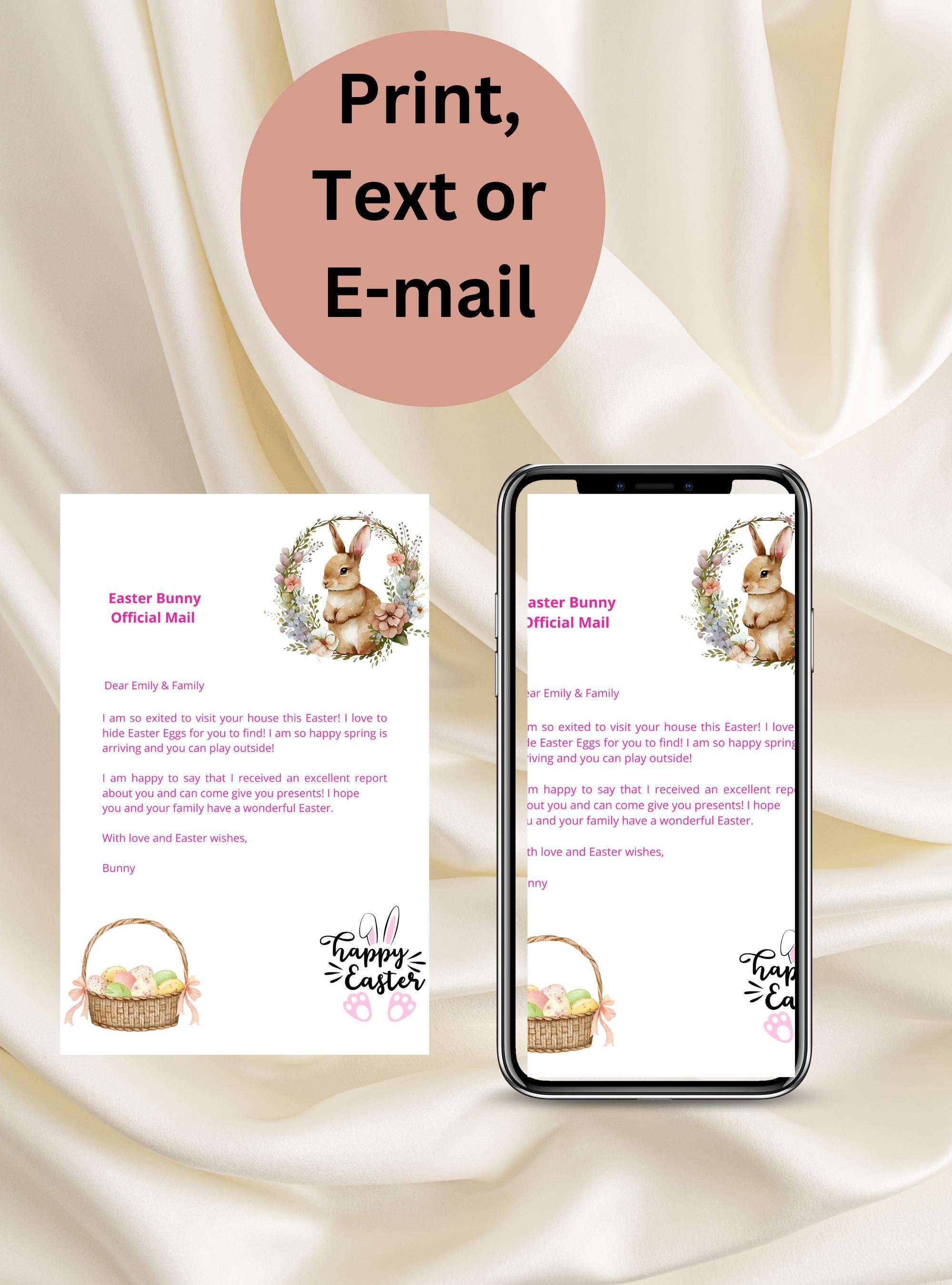 Editable Letter From Easter Bunny, Colorful Printable Easter Letter ...