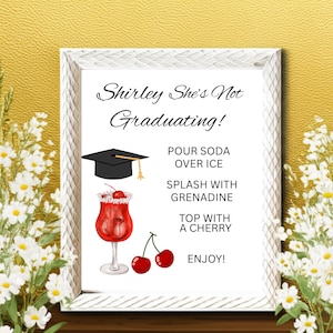 Graduation Shirley Temple Sign, Non-alcoholic Bar Menu, Signature Drink ...