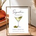 Martini Signature Drink Sign, Editable Martini Sign, Printable Dirty ...