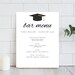 Graduation Bar Menu Sign Template, Printable Elegant Grad Party Drinks ...