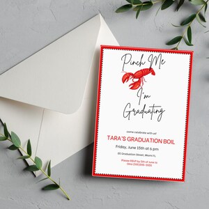 Crawfish Graduation Boil Grad Party Invite High School Grad Senior 2025 ...