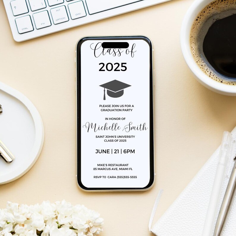 Graduation Invite, Graduation Celebration Party Invitation, Editable ...