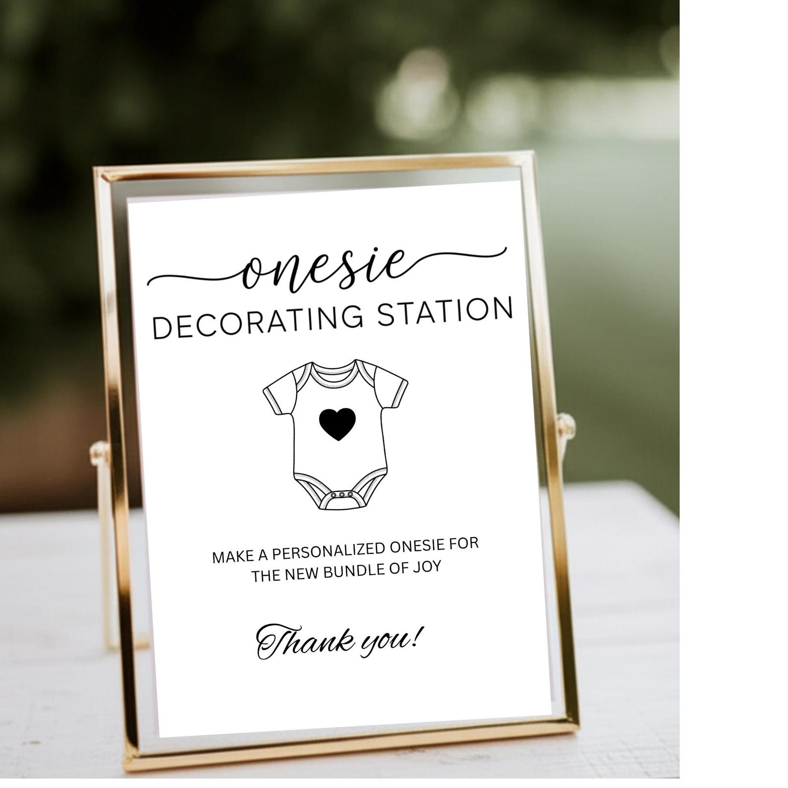 Onesie Decorating Station, Minimalist Baby Shower Activity, Decorate a ...