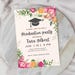 Floral Graduation Party Invitation, Floral Graduation Announcement Card ...