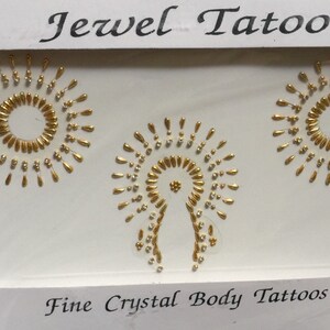 Gold Silver Metals Shine in This 3 Piece Set Vajazzle or Belly Piece ...