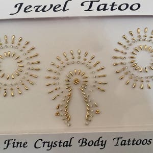 Gold Silver Metals Shine in This 3 Piece Set Vajazzle or Belly Piece ...