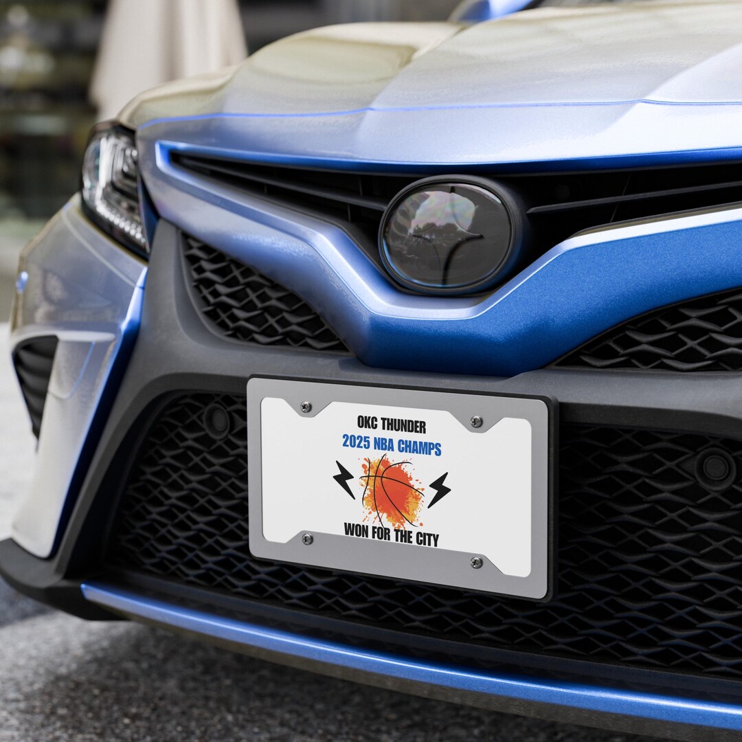 OKC Thunder 2025 NBA Champs Front Vanity License Plate - Etsy