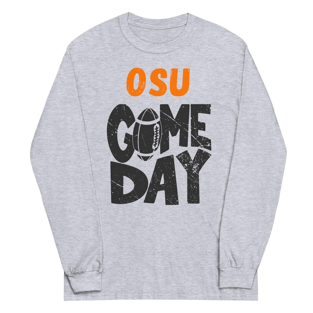 OSU GAME DAY Distressed Graphic - Gildan Preshrunk Long Sleeve Tee - Etsy
