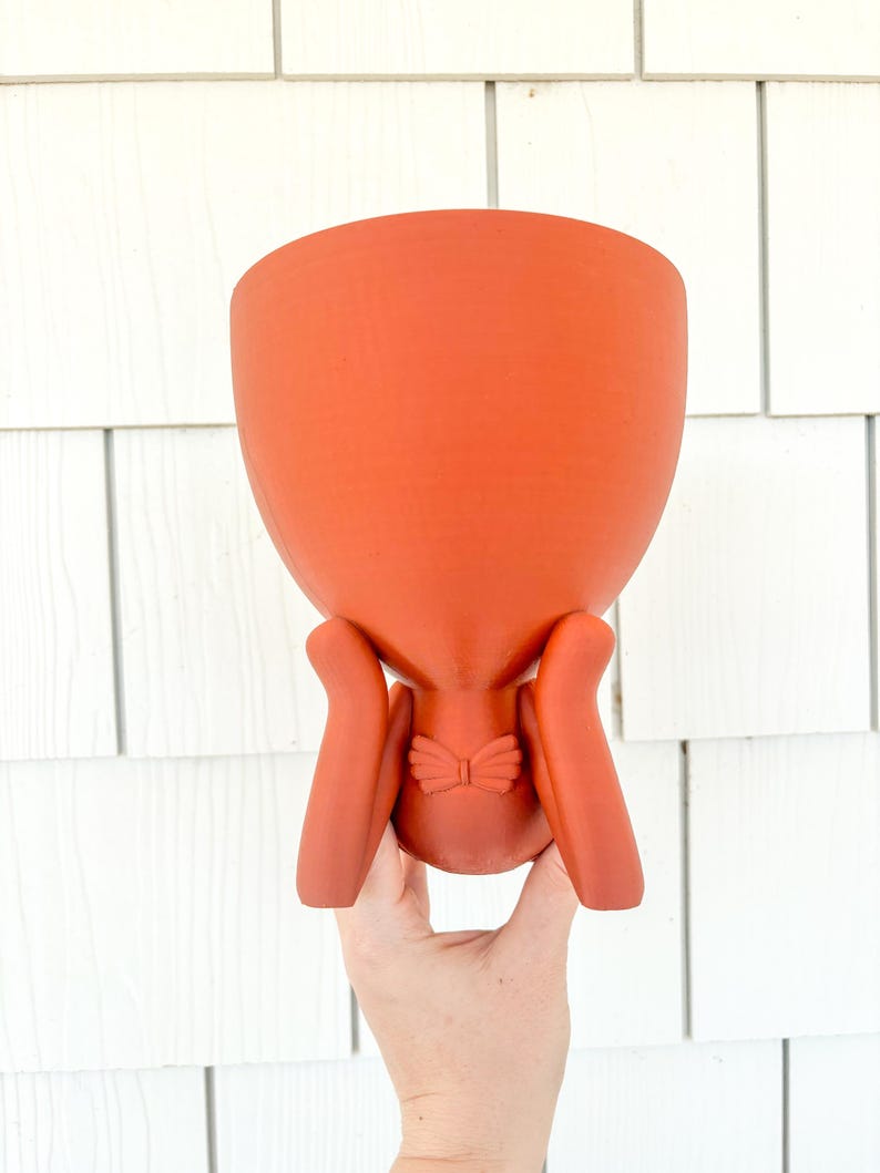 3D Printed Mermaid Planter: Terracotta Coastal Decor - Etsy