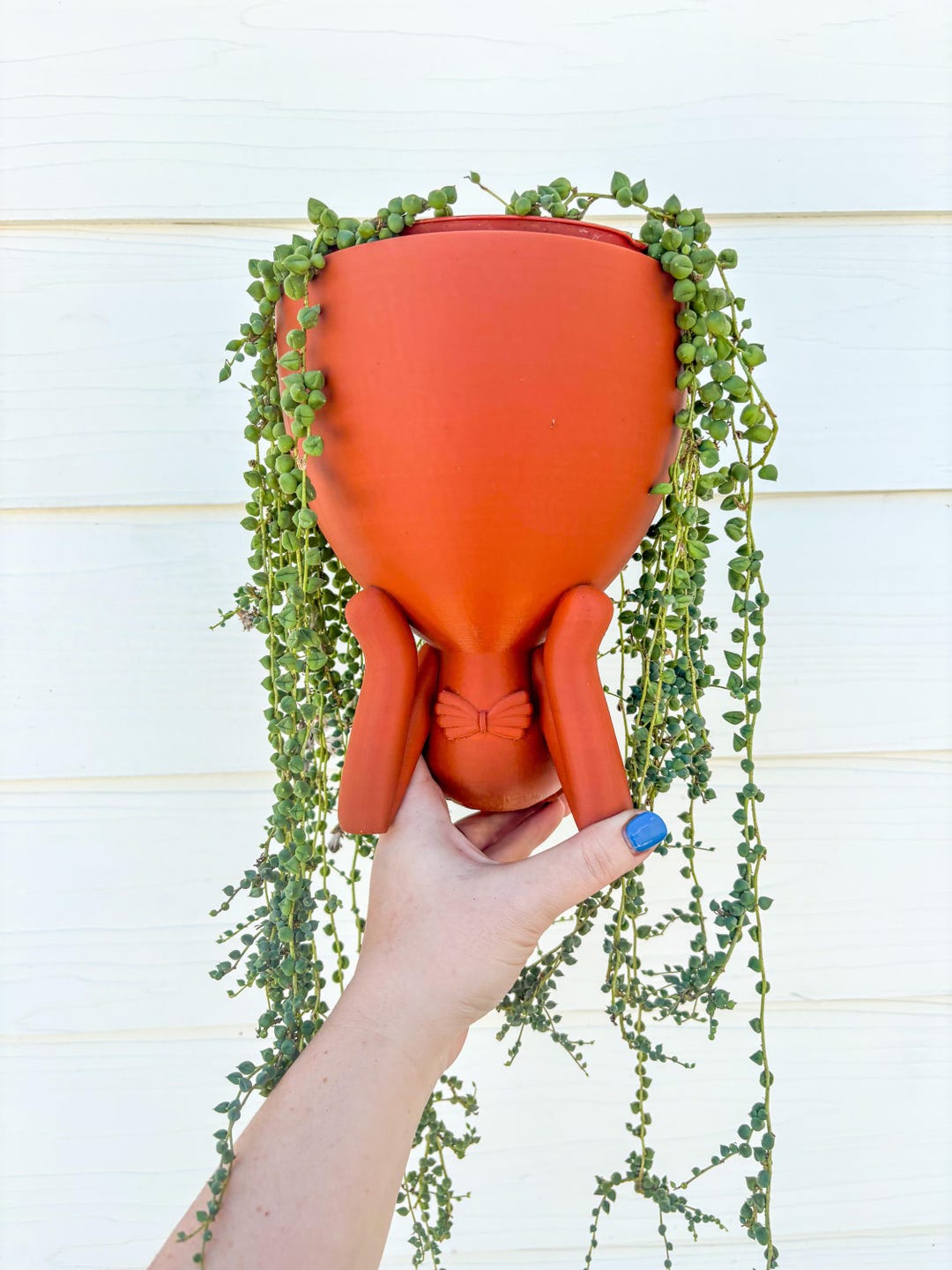 3D Printed Mermaid Planter: Terracotta Coastal Decor - Etsy