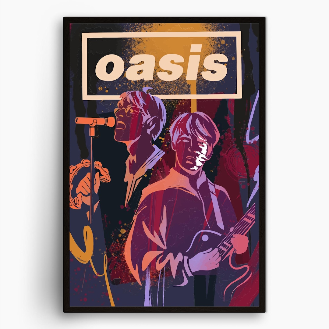 Oasis Concert Poster • Retro Music Wall Art (digital Print) - Etsy