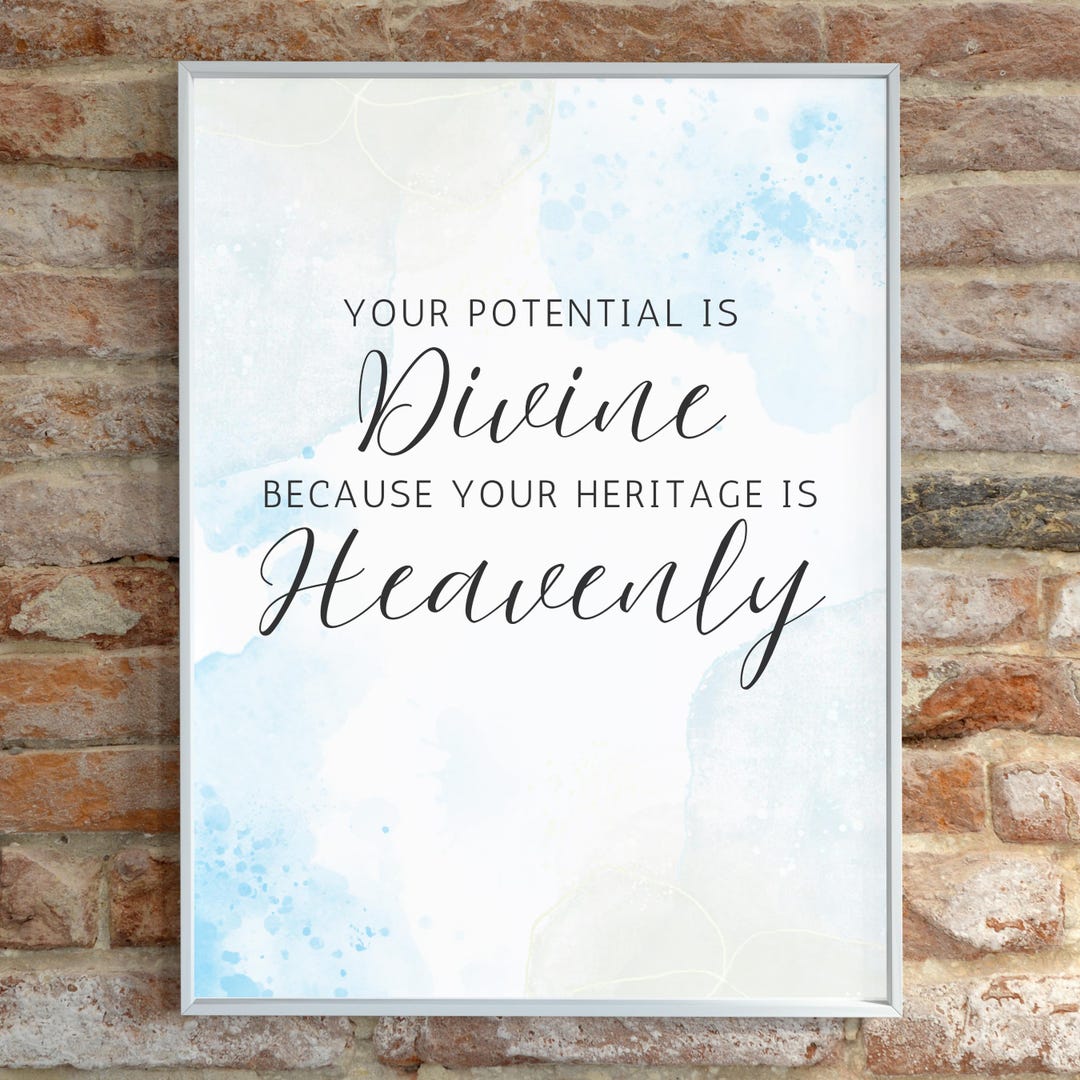 LDS Divine Potential Watercolor Art Prints Religious Heritage Wall ...