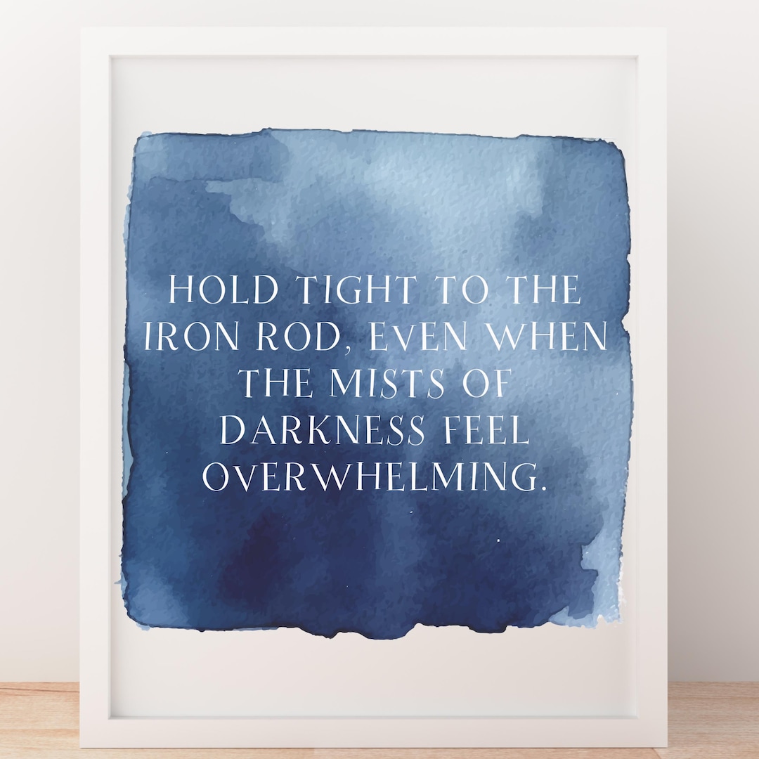 Blue Wall Art Digital Download LDS Iron Rod Watercolor Art Religious ...