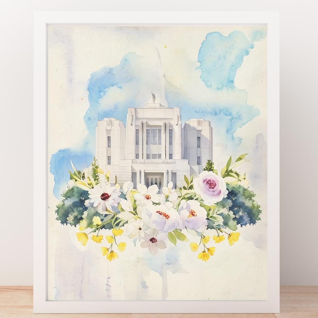Customizable LDS Temple Watercolor Print Digital Download All LDS ...
