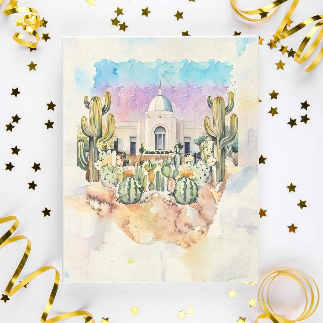 Tucson AZ Temple Print Watercolor Digital Download I Love to See the ...