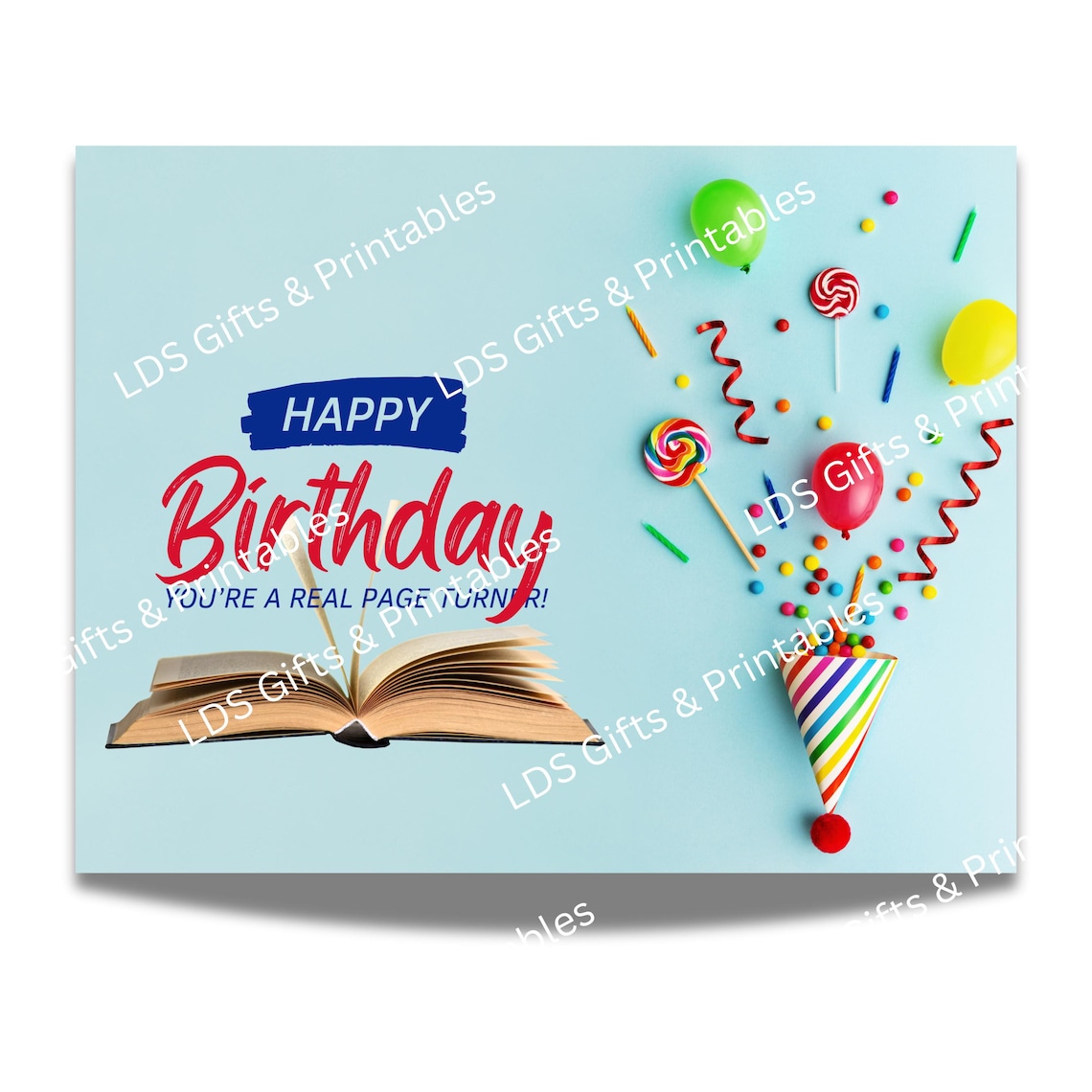 Classroom Bookmark Birthday Card Children's Literacy Themed Birthday ...