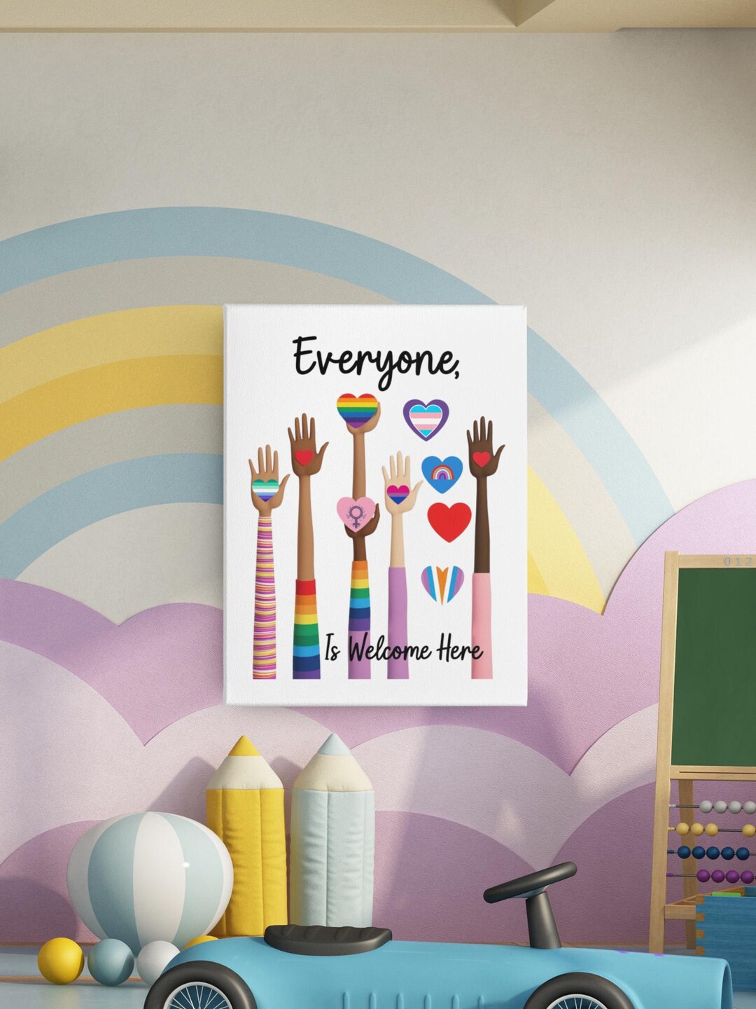 Everyone is Welcome Here – Inclusive LGBT+ Digital Print for Classroom ...