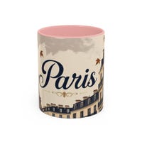 PARISIAN ELEGANCE White 15oz Ceramic Mug, Paris, France, Coffee, Tea ...
