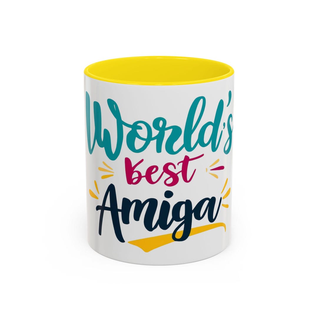 World’s Best Amiga Mug – Fun and Colorful Gift for Best Friends - Etsy