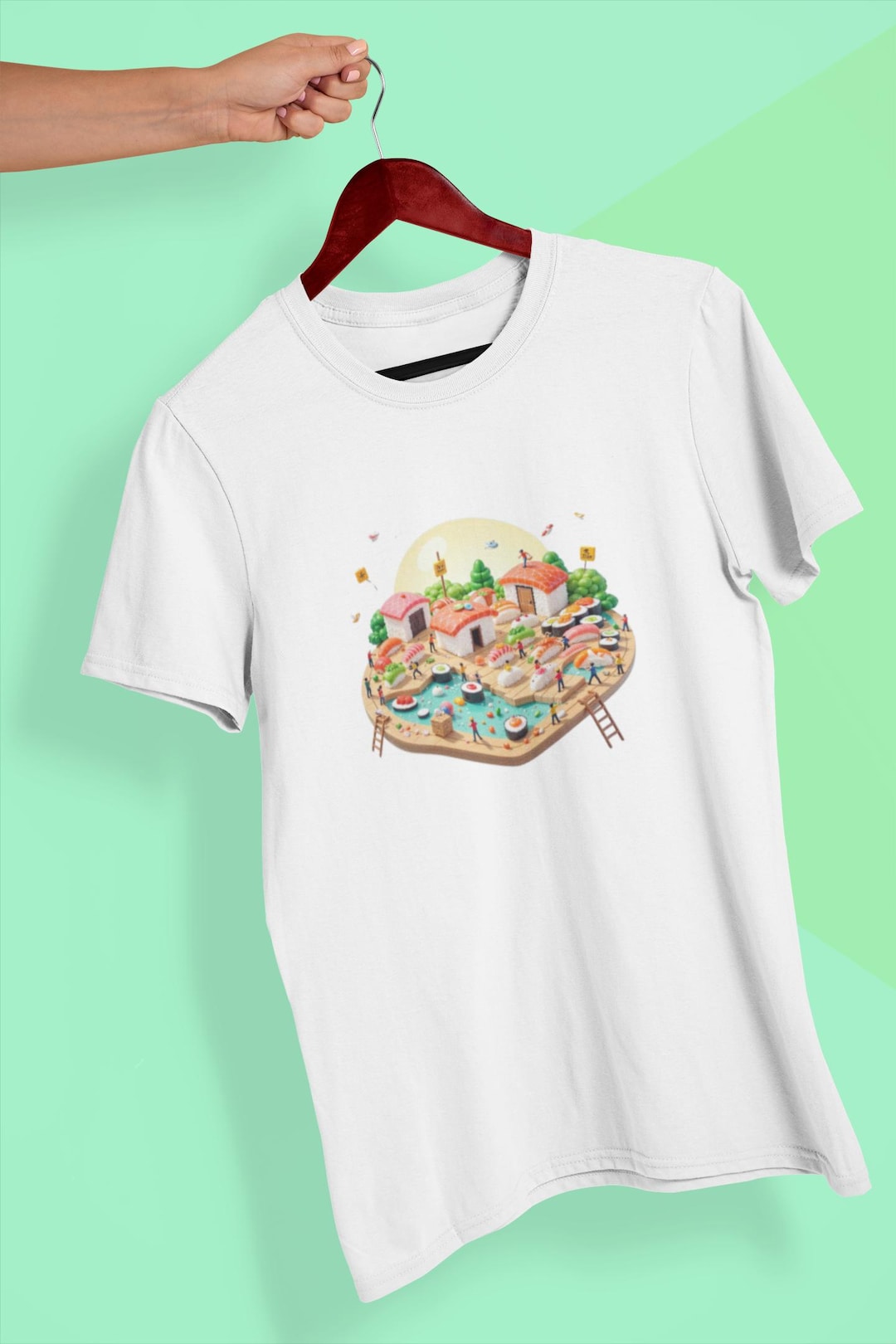 Sushi Lover T-shirt | Cute Kawaii Sushi Planet | Fun Gift for Japanese ...