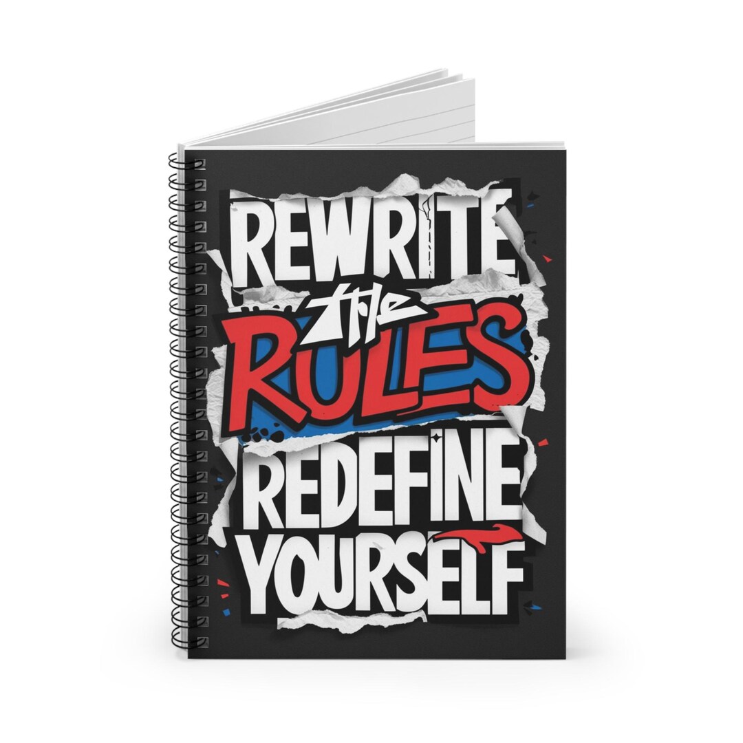 Inspirational Spiral Notebook - Rewrite the Rules, Perfect for Students ...