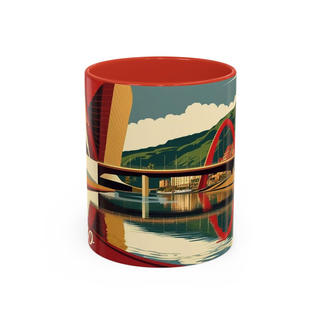 Bilbao Mug Vintage Art, Modern Architecture Gift, Guggenheim Design ...