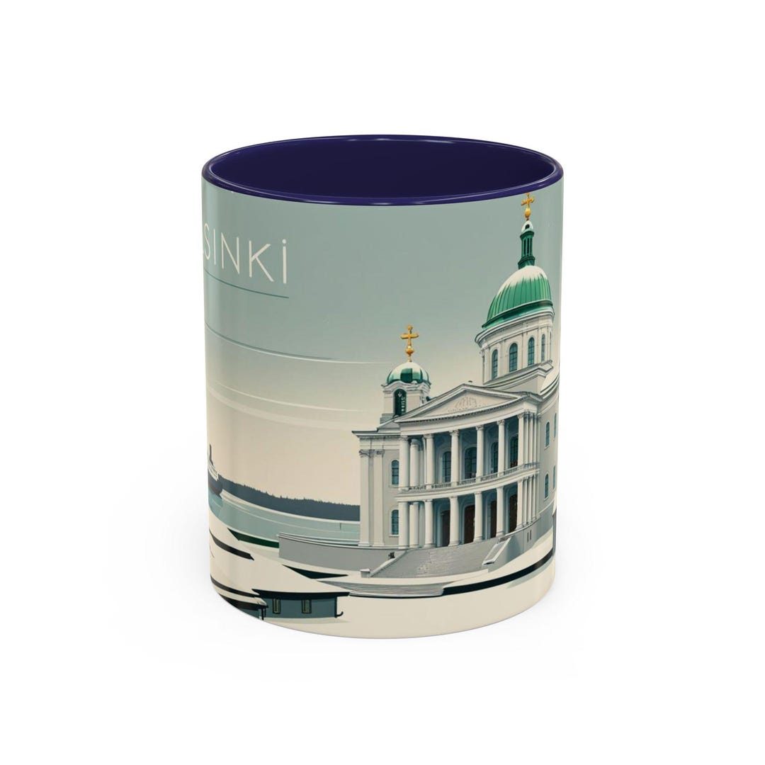 Helsinki Vintage Mug, Finland Souvenir Travel Gift, Retro City Decor ...