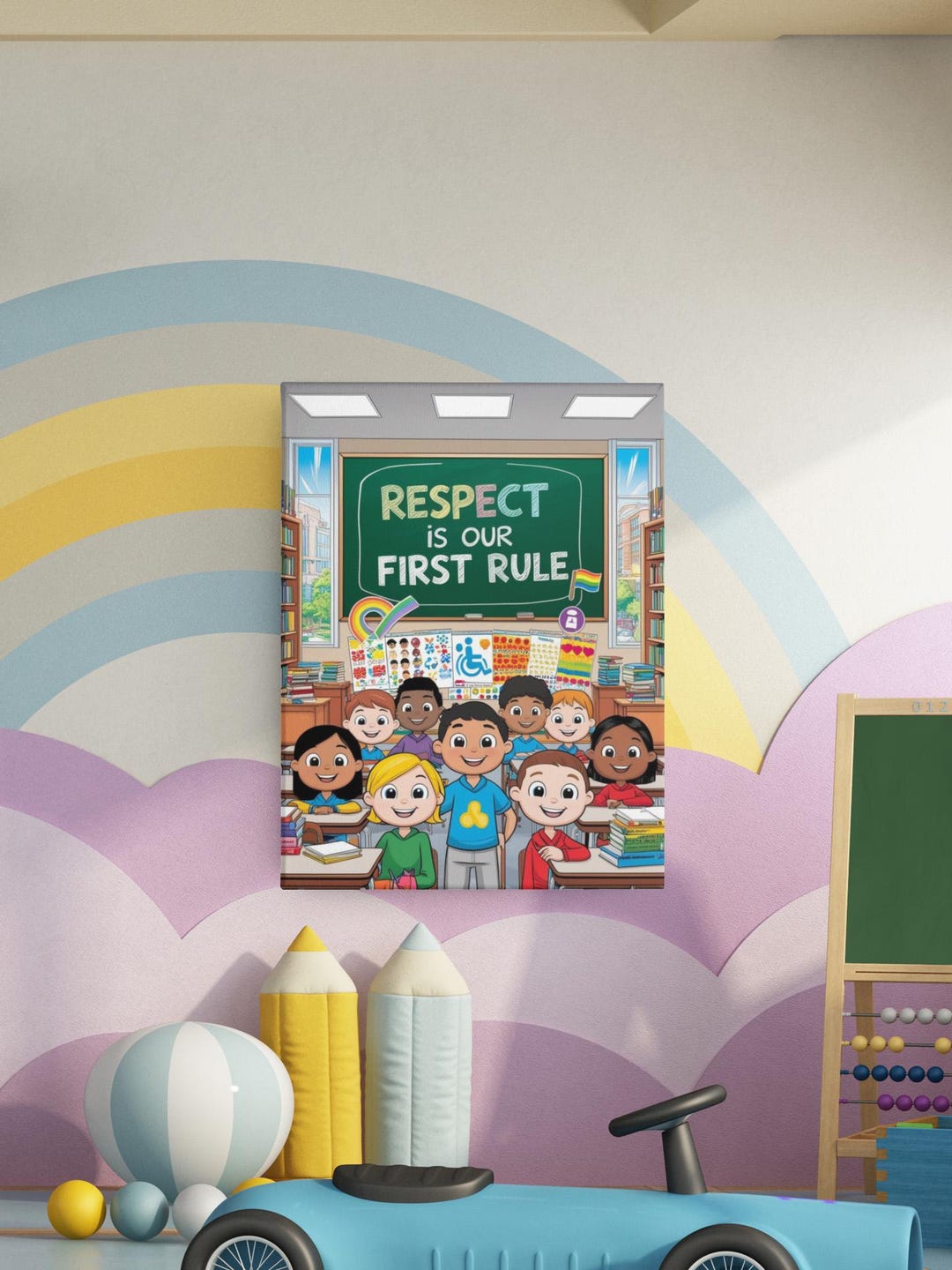 Respect is Our First Rule Printable Poster – Inclusive Comic-style Wall ...