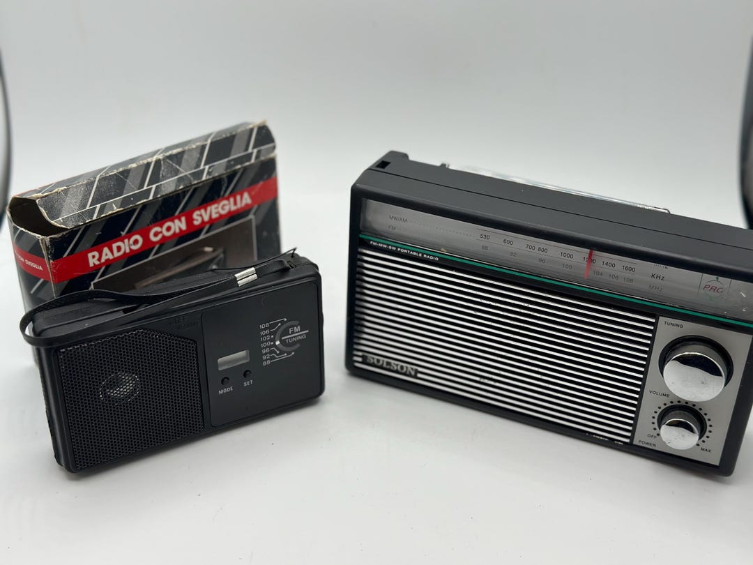 2 RADIO of 1990! Sveglia & Solson +test OK! Transistor/portable No Sony ...