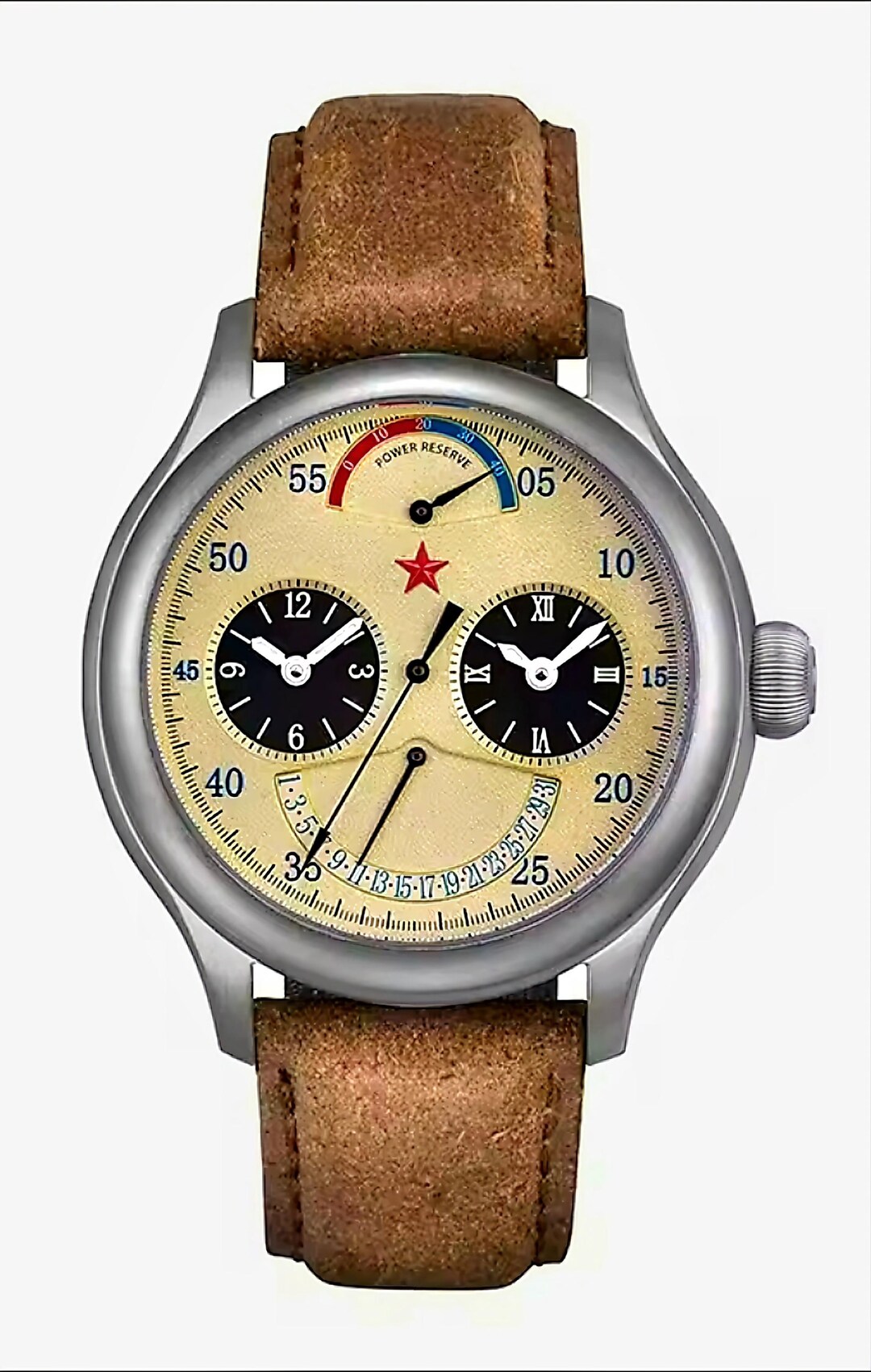 45mm 1963 Red Star GMT Dual Time Zone Men Automatic Mechanical Watches ...