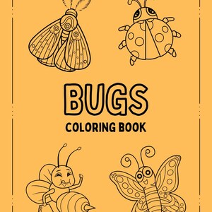 Bugs Coloring Book |mini Coloring Book| Insect Coloring Book |insect ...
