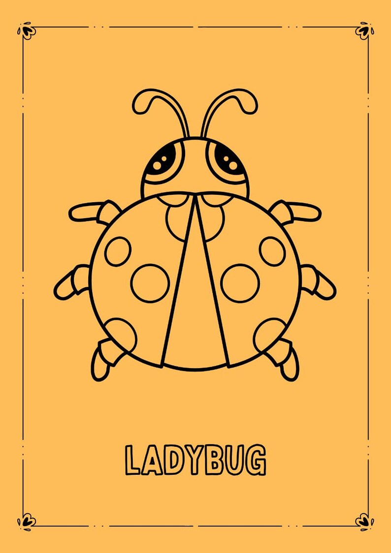 Bugs Coloring Book |mini Coloring Book| Insect Coloring Book |insect ...