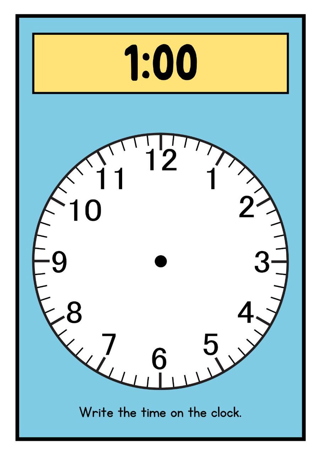 Time Worksheet for Kids | Learn to Tell Time | 1st Grade Math | Analog ...