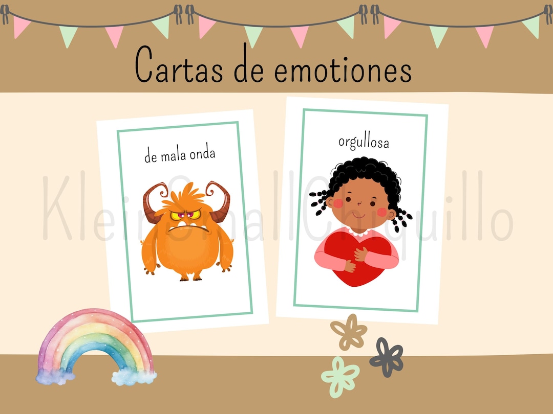 Tarjetas De Emociones Para Niños – Imprimibles Educativos, Jardín De ...