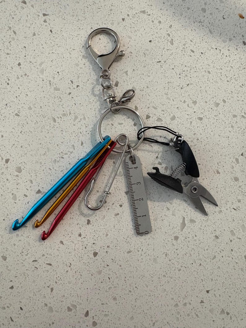 Crochet/knitting Keychain Set – Handy Tools for Crafters on the Go - Etsy