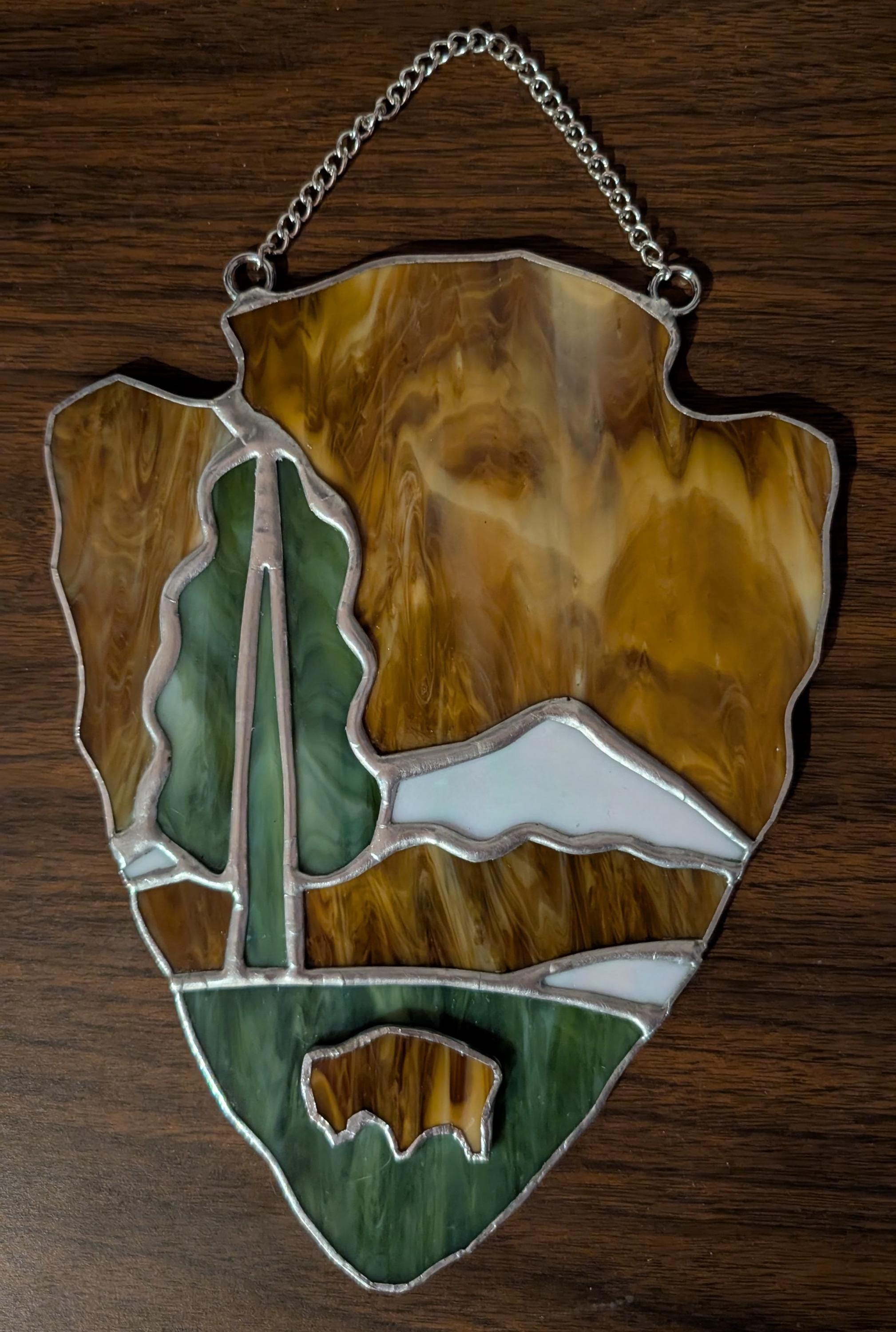 NPS Arrowhead Stained Glass - Etsy