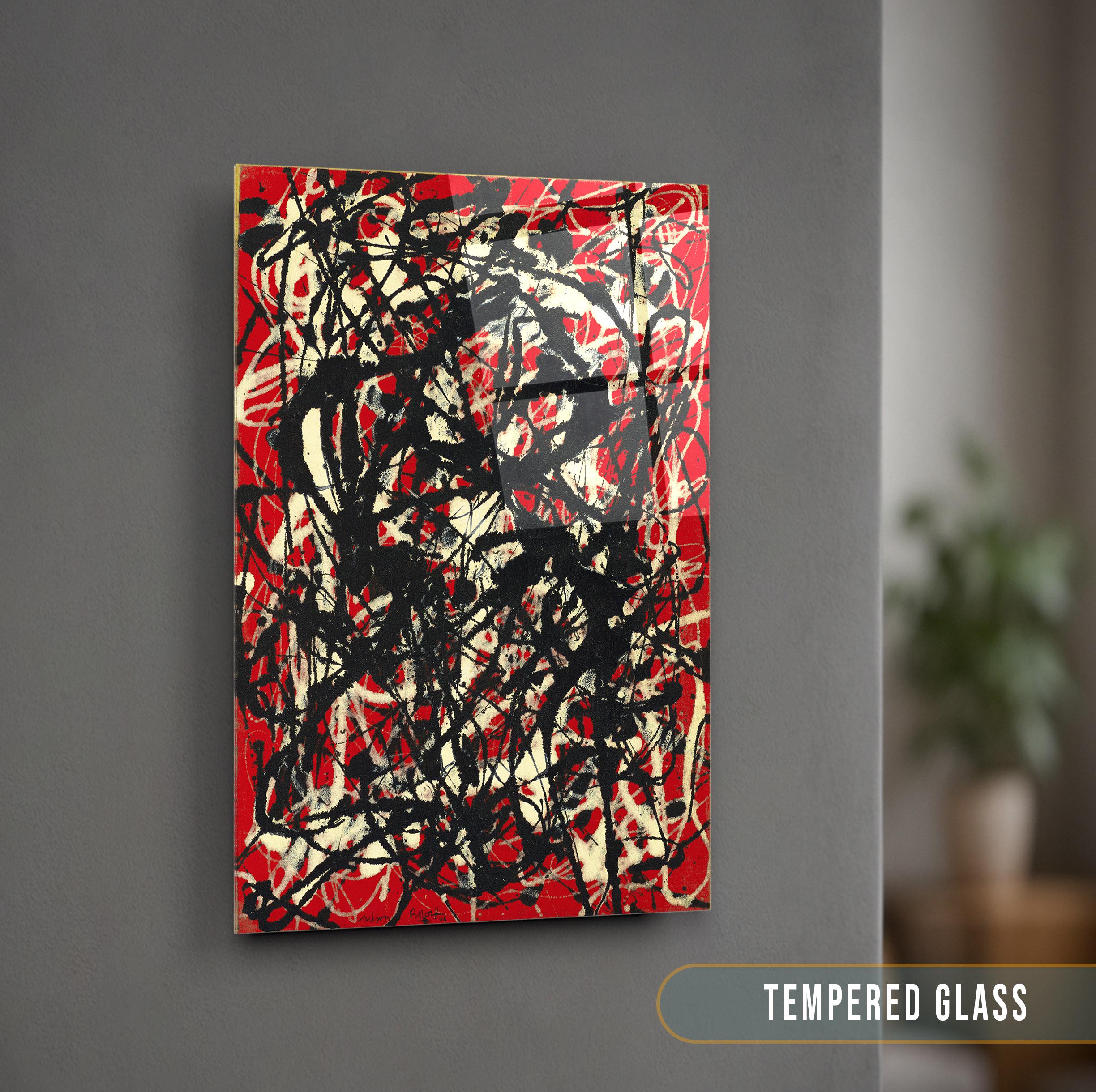 Jackson Pollock Poster, Red-black Abstract Art, Maximalist Wall Decor ...