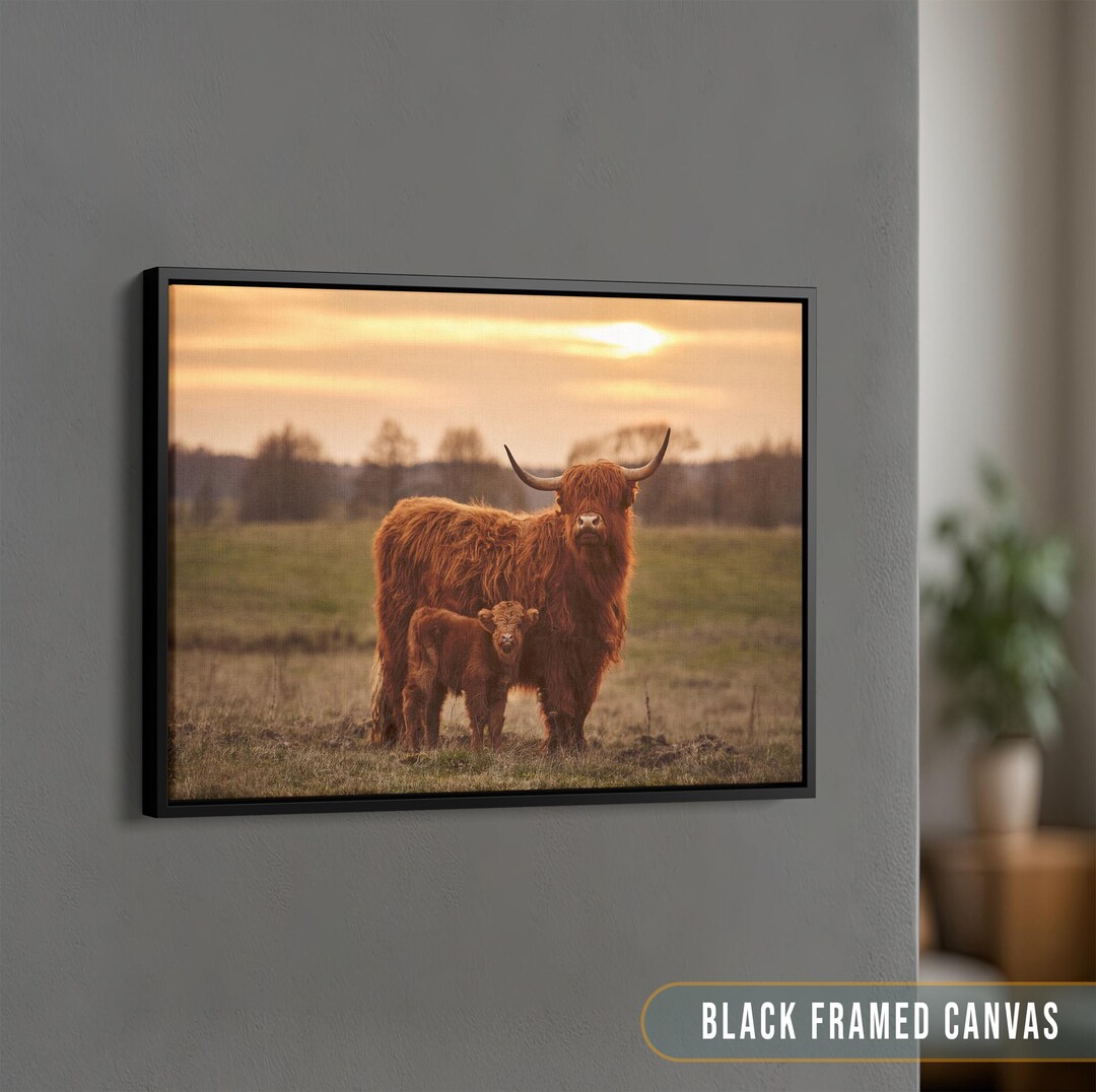 Cow Poster, Highland Cow Print, Scottish Highland Cow Wall Art ...