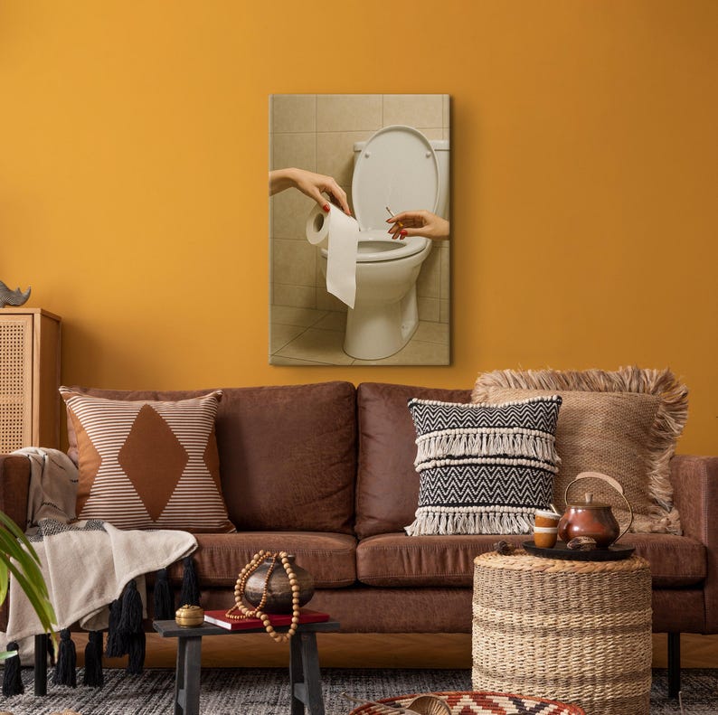 Funny Toilet Wall Decor, Toilet Poster, Toilet Humor Amusing Present ...