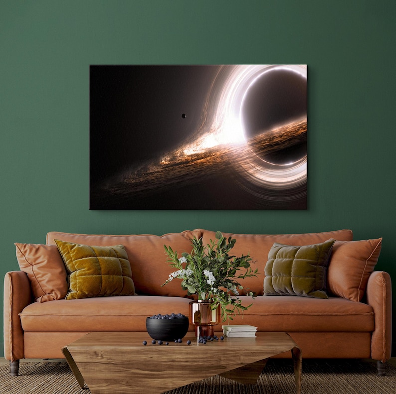 Gargantua Black Hole Canvas Print, Space Telescope Images Poster ...