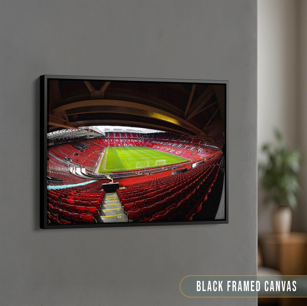 Old Trafford Print, MU Poster, Old Trafford Stadium, Football League ...