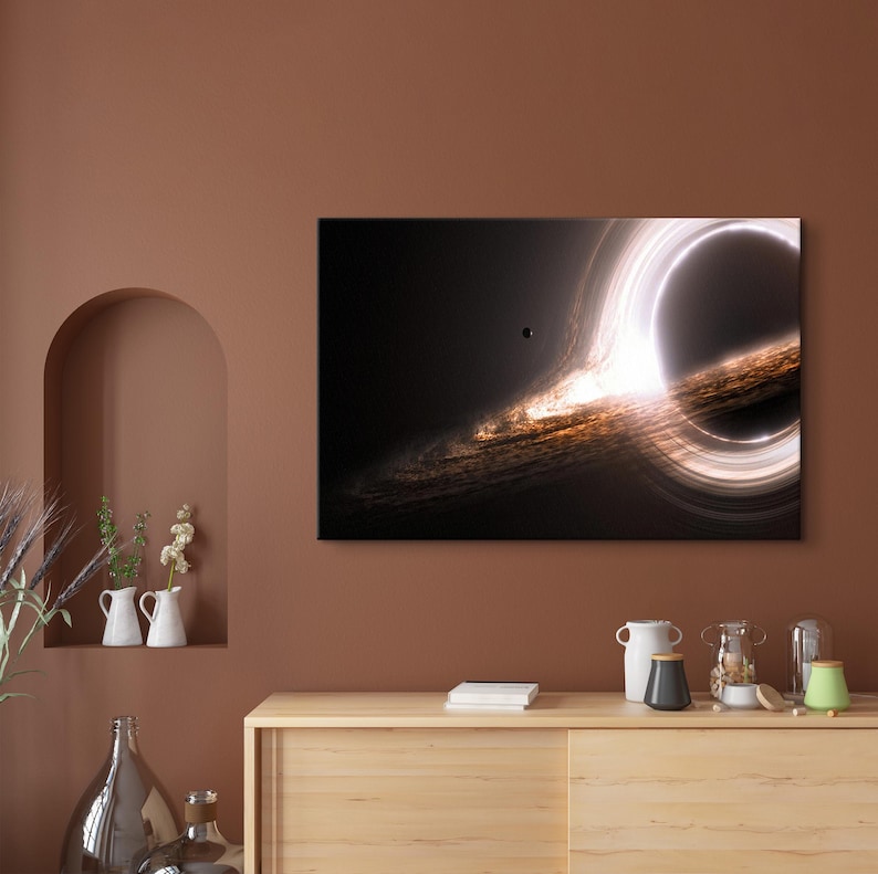 Gargantua Black Hole Canvas Print, Space Telescope Images Poster ...