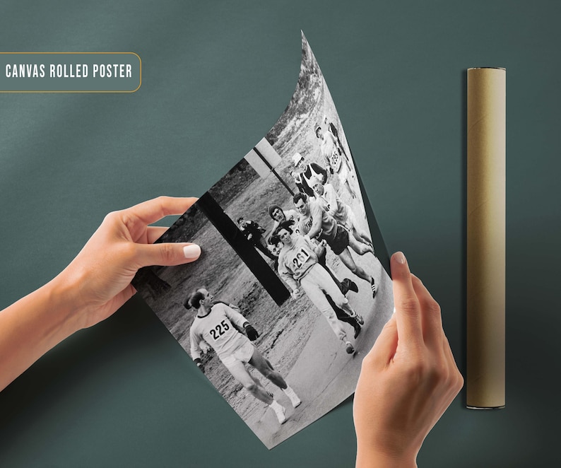 First Female Marathon Runner Poster, Kathrine Switzer Print, First ...