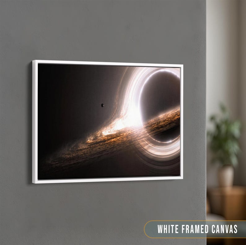 Gargantua Black Hole Canvas Print, Space Telescope Images Poster ...