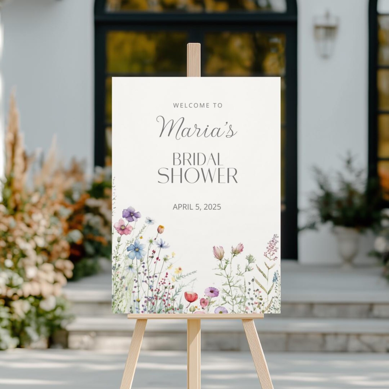 Wildflower Bridal Shower Welcome Sign, Floral Welcome Sign, Love is in ...